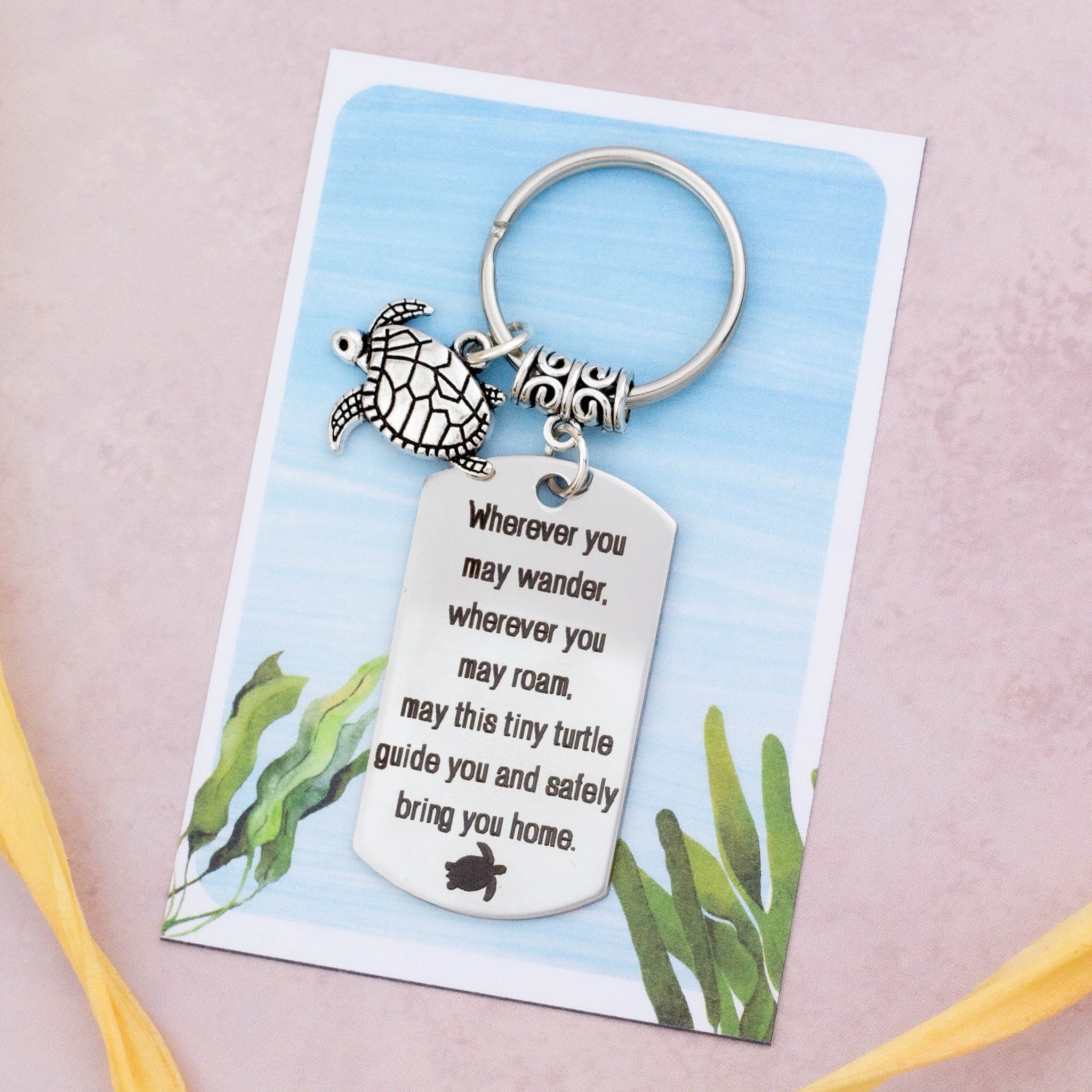 Travel Turtle - Engraved Gift - Luggage Bag Charm – Fairy Fountain Gift ...